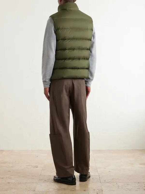 Moncler Tibb Quilted Shell Down Gilet - Green