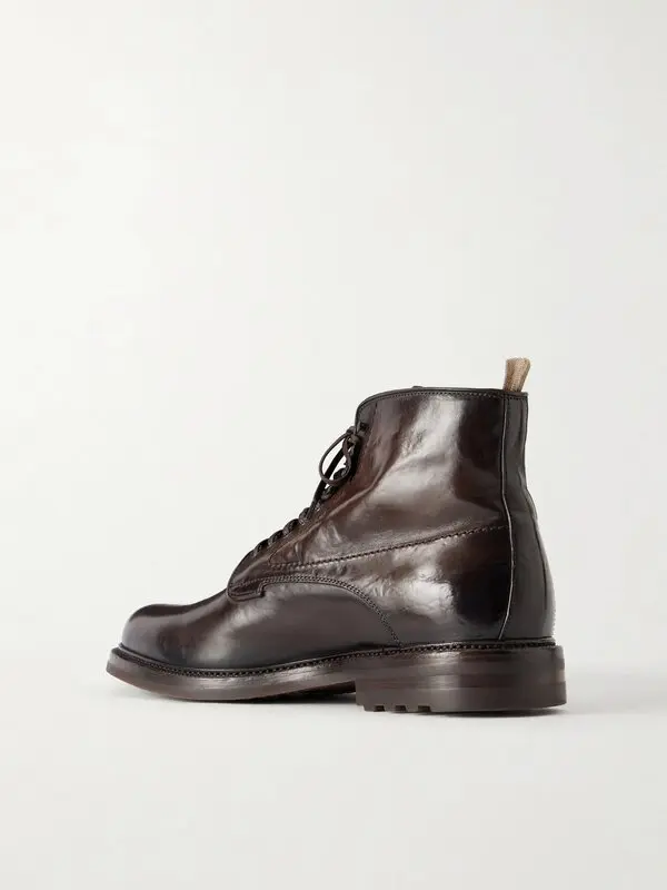 Officine Creative Aston 003 Lace-up Leather Boots - Brown