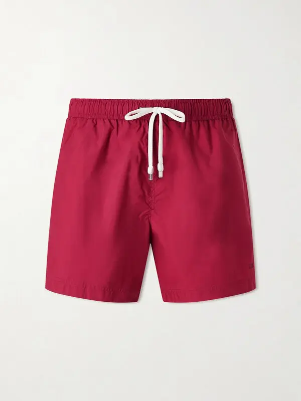 Zegna Straight-leg Mid-length Swim Shorts - Red