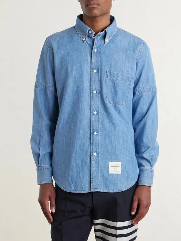 Thom Browne Denim-effect Cotton Shirt