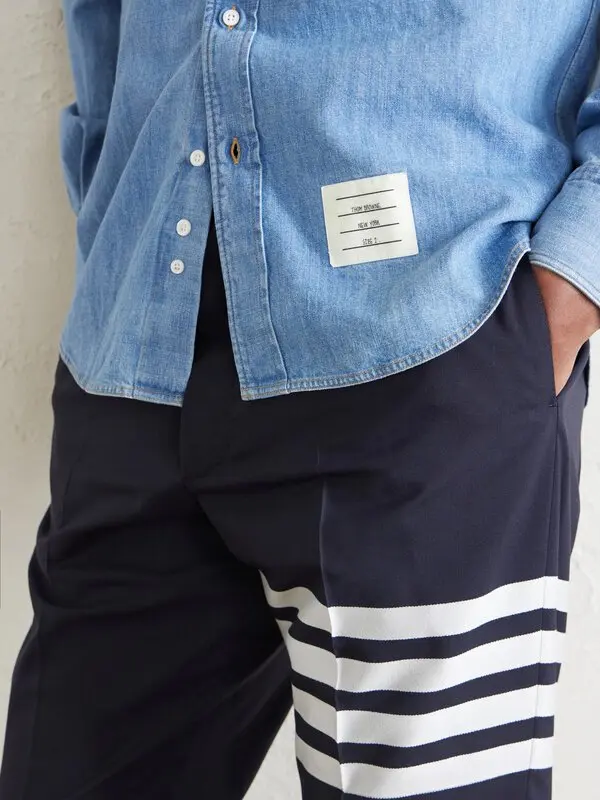 Thom Browne Denim-effect Cotton Shirt