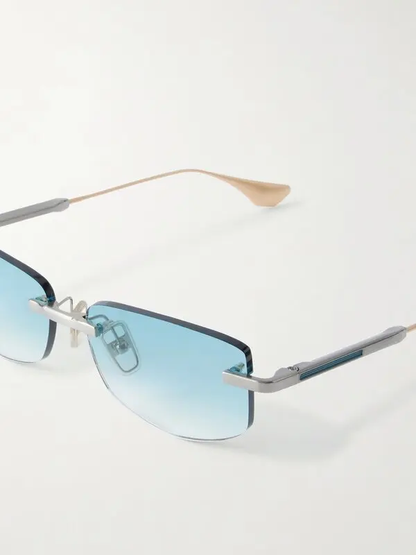 Dita Trysim.75 Square-frame Gold And -tone Titanium Sunglasses