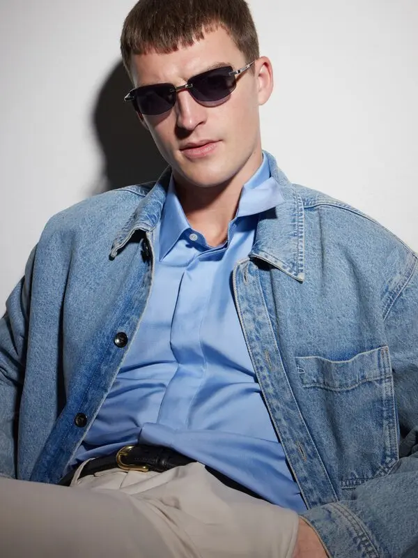 Dita Trysim.75 Square-frame -tone Titanium Sunglasses