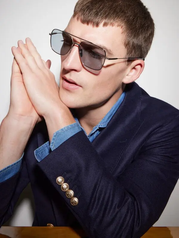 Dita Flight-seven Aviator-style Titanium Sunglasses