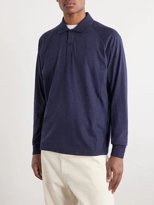 Sease Cotton And Cashmere-blend Jersey Polo Shirt