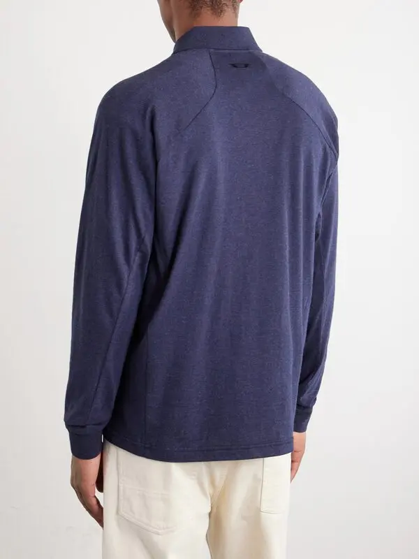 Sease Cotton And Cashmere-blend Jersey Polo Shirt