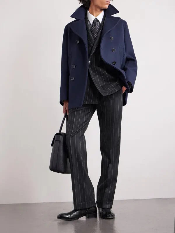 TOM FORD Straight-leg Pinstriped Wool-twill Suit Trousers