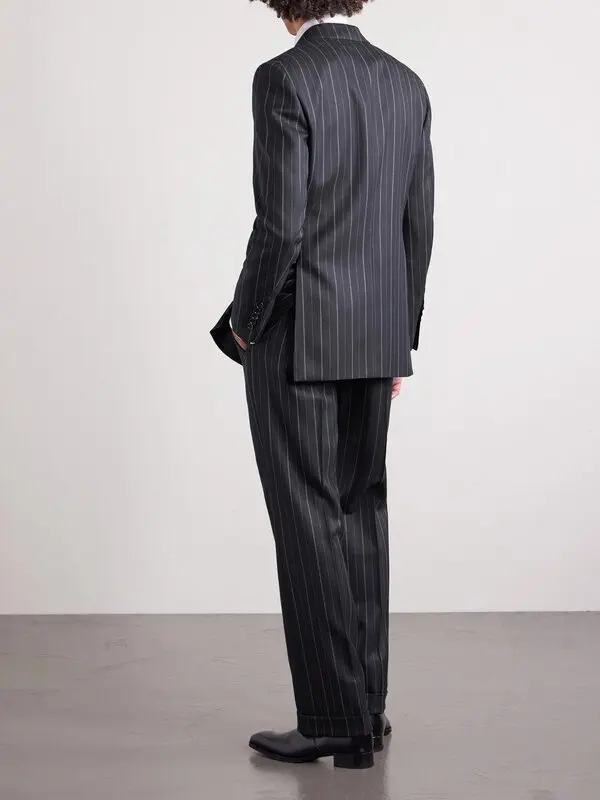 TOM FORD Straight-leg Pinstriped Wool-twill Suit Trousers