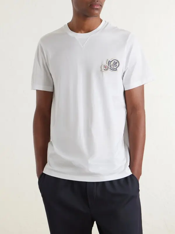 Moncler Logo-appliquéd Cotton-jersey T-shirt