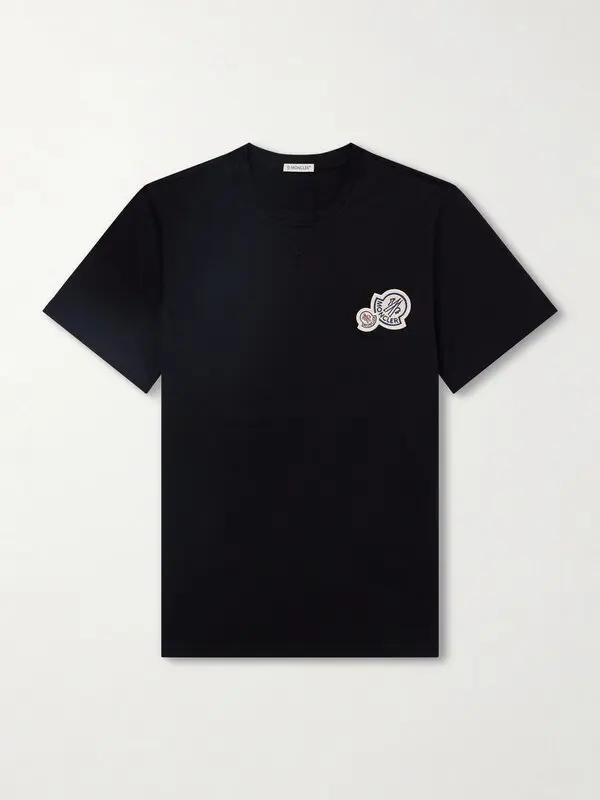 Moncler Logo-appliquéd Cotton-jersey T-shirt