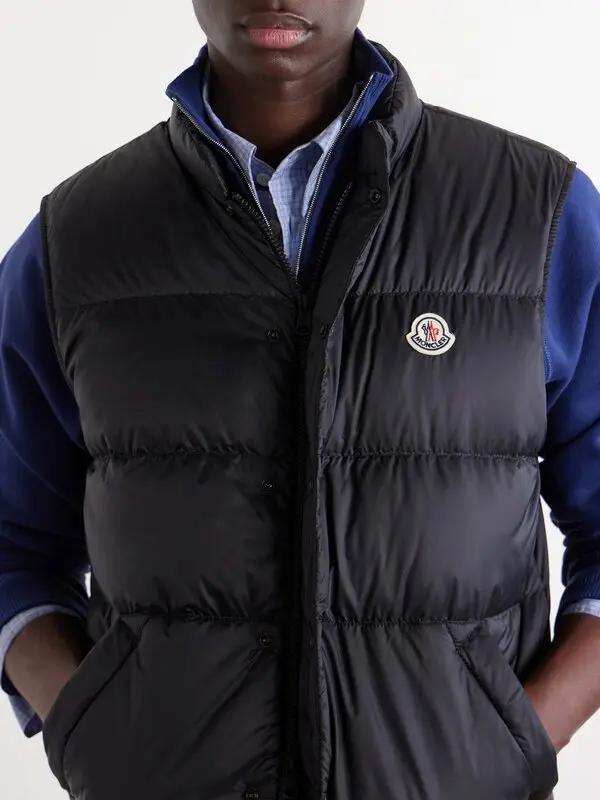 Moncler Logo-appliquéd Quilted Shell Down Gilet