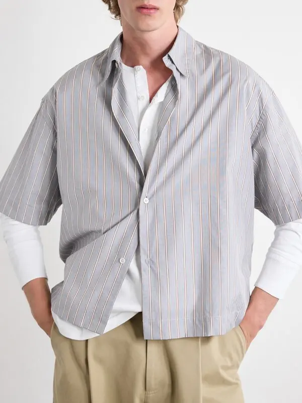 Studio Nicholson Sanko Striped Cotton-poplin Shirt