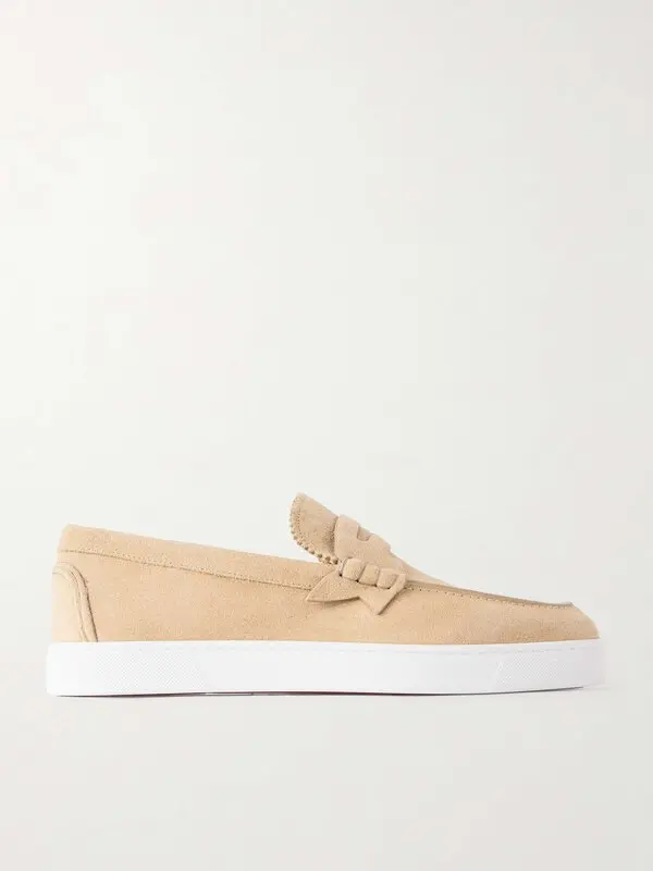 CHRISTIAN LOUBOUTIN Harold I Suede Loafers - Beige