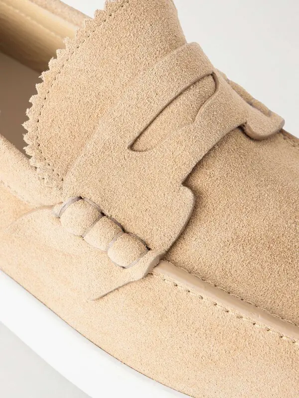CHRISTIAN LOUBOUTIN Harold I Suede Loafers - Beige