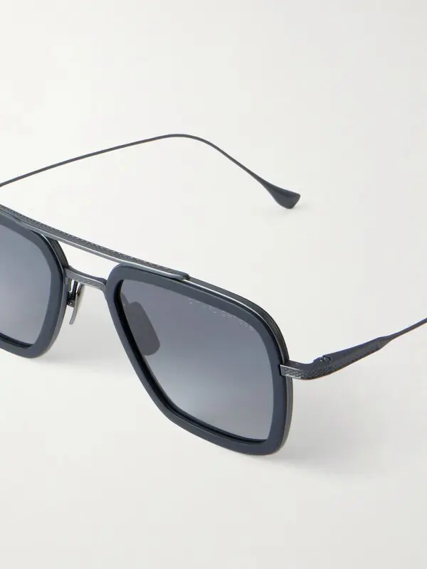 Dita Flight.006 Aviator-style Titanium And Acetate Sunglasses