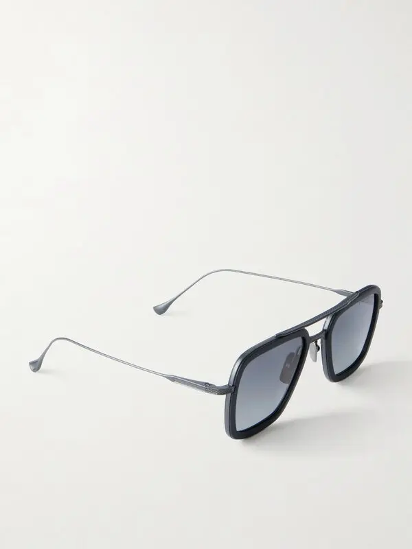 Dita Flight.006 Aviator-style Titanium And Acetate Sunglasses