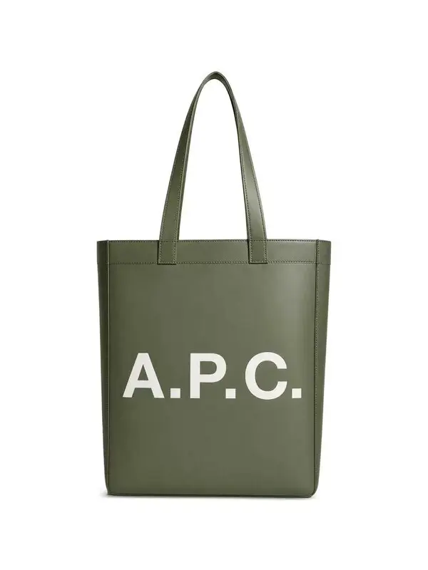 A.p.c. Lou Logo-print Tote Bag - Green