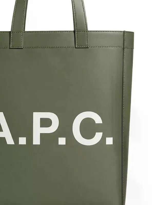 A.p.c. Lou Logo-print Tote Bag - Green