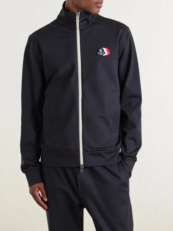 Moncler Logo-appliquéd Shell Zip-up Sweatshirt