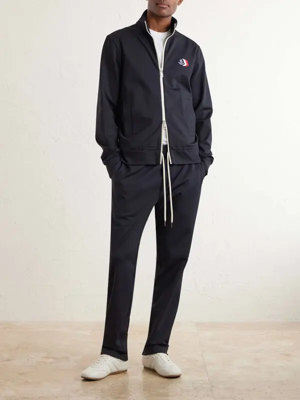 Moncler Logo-appliquéd Shell Zip-up Sweatshirt
