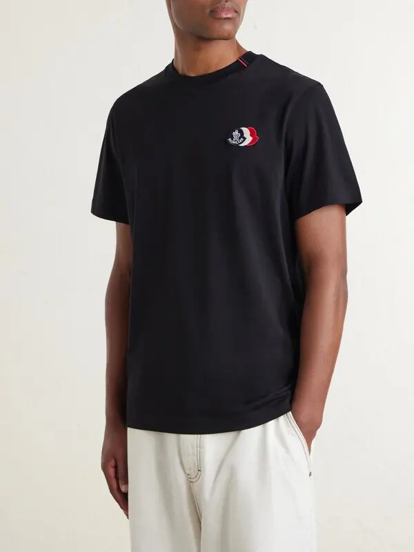 Moncler Logo-appliquéd Cotton-jersey T-shirt