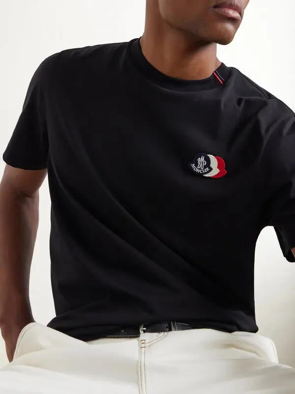 Moncler Logo-appliquéd Cotton-jersey T-shirt