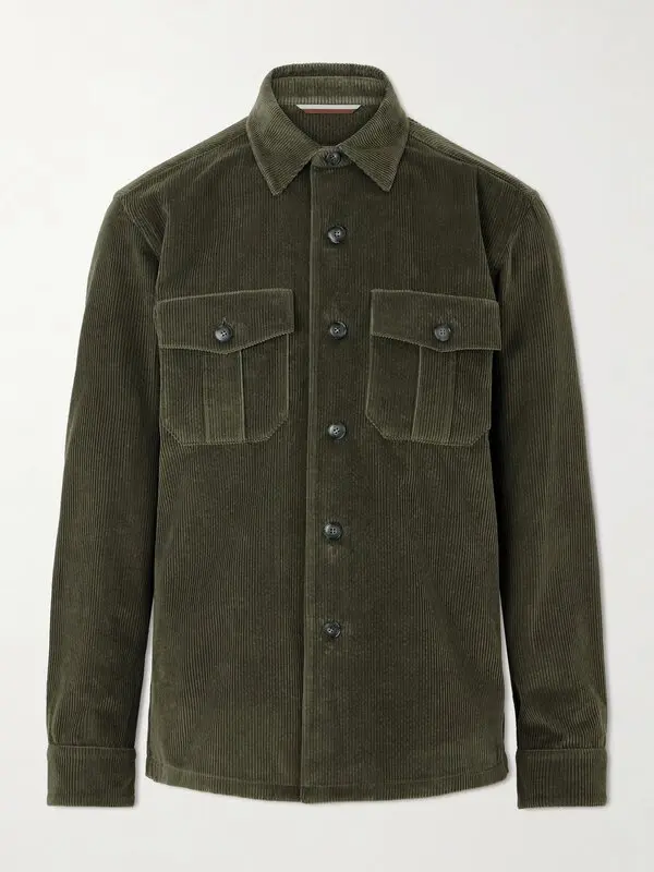 Canali Cotton-corduroy Overshirt