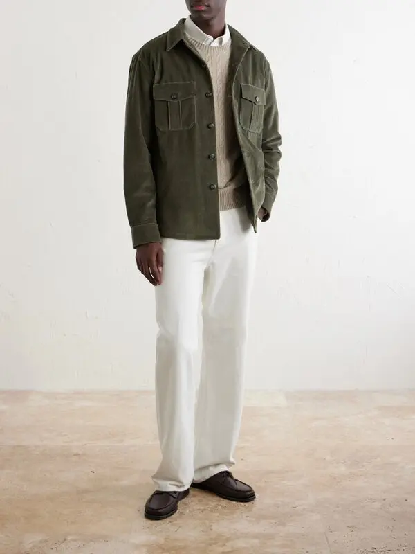 Canali Cotton-corduroy Overshirt