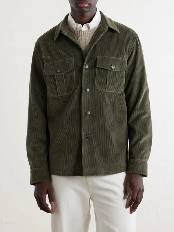 Canali Cotton-corduroy Overshirt