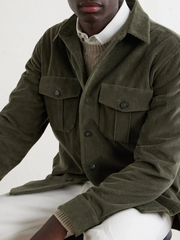 Canali Cotton-corduroy Overshirt