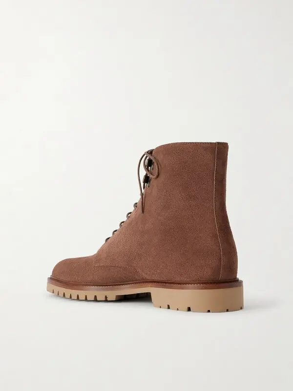 Brunello Cucinelli Suede Lace-up Boots - Brown