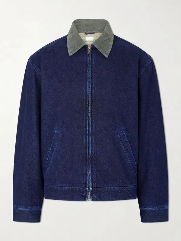 Aimé Leon Dore Corduroy-trimmed Denim Jacket