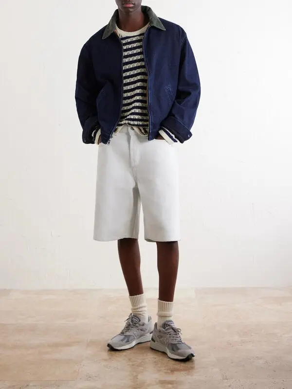 Aimé Leon Dore Corduroy-trimmed Denim Jacket