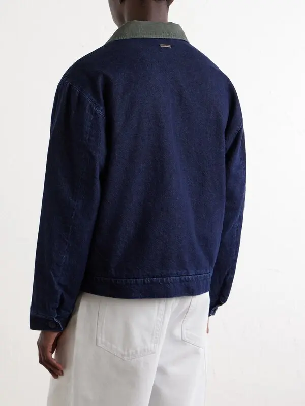 Aimé Leon Dore Corduroy-trimmed Denim Jacket