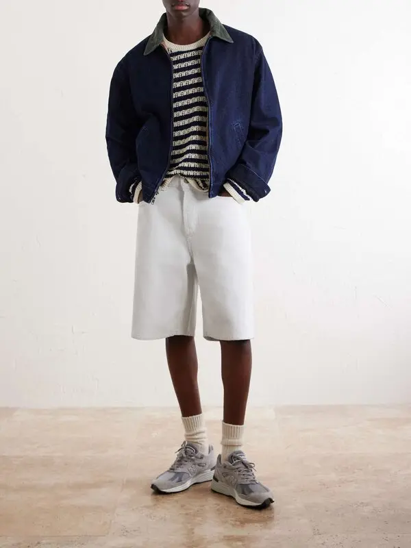 Aimé Leon Dore Corduroy-trimmed Denim Jacket
