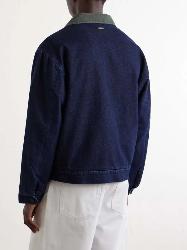 Aimé Leon Dore Corduroy-trimmed Denim Jacket