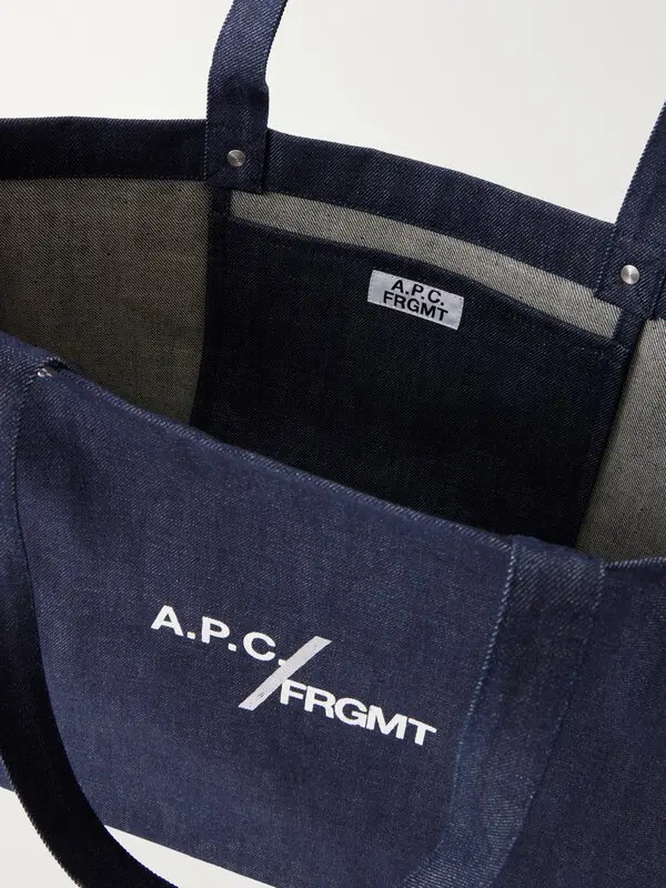 A.p.c. Fragment Logo-print Canvas Tote Bag