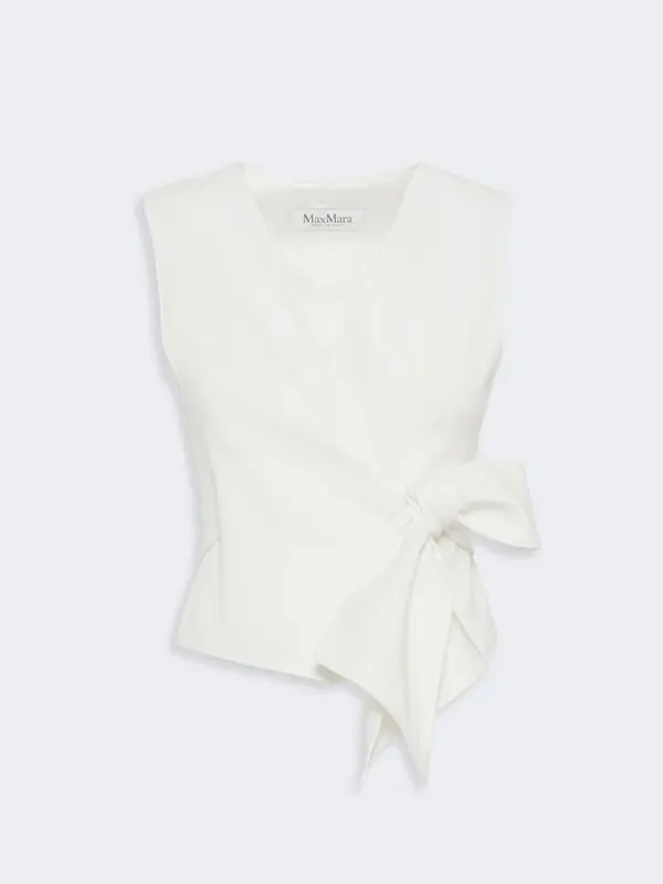 Max Mara Compact Cady Cropped Gilet - White