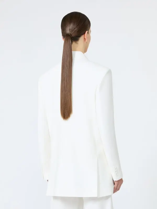 Max Mara Olimpia Piqué Jersey Jacket - White