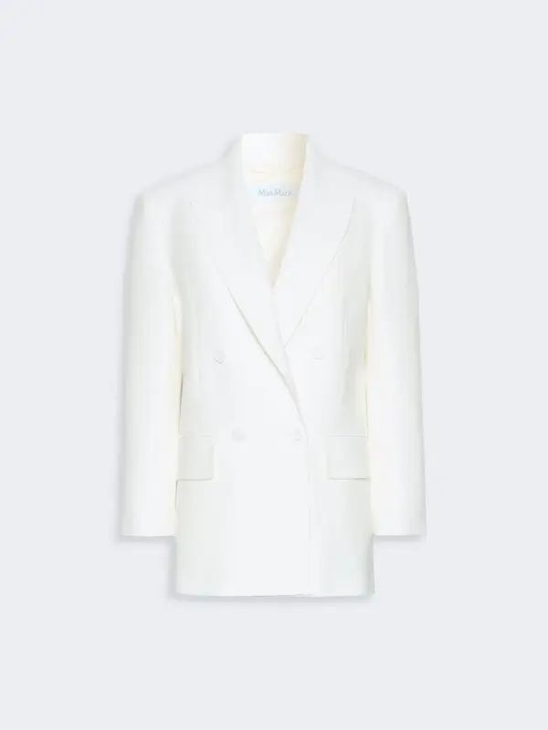 Max Mara Olimpia Piqué Jersey Jacket - White