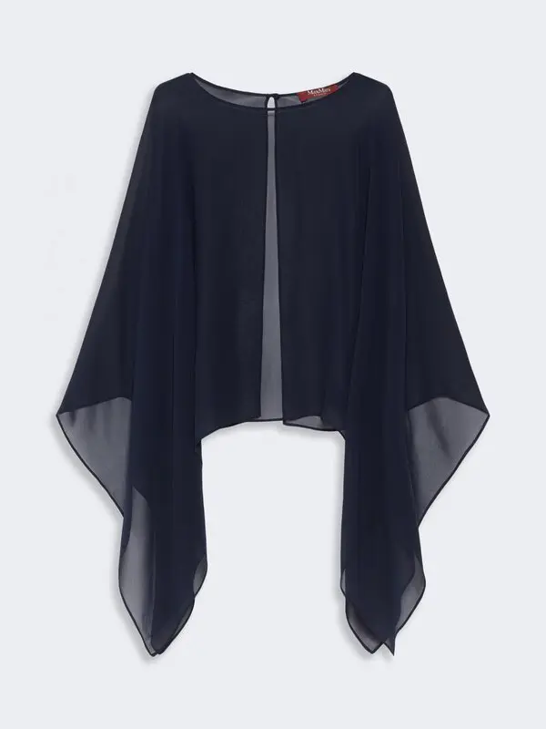 Max Mara Silk Georgette Cropped Cape
