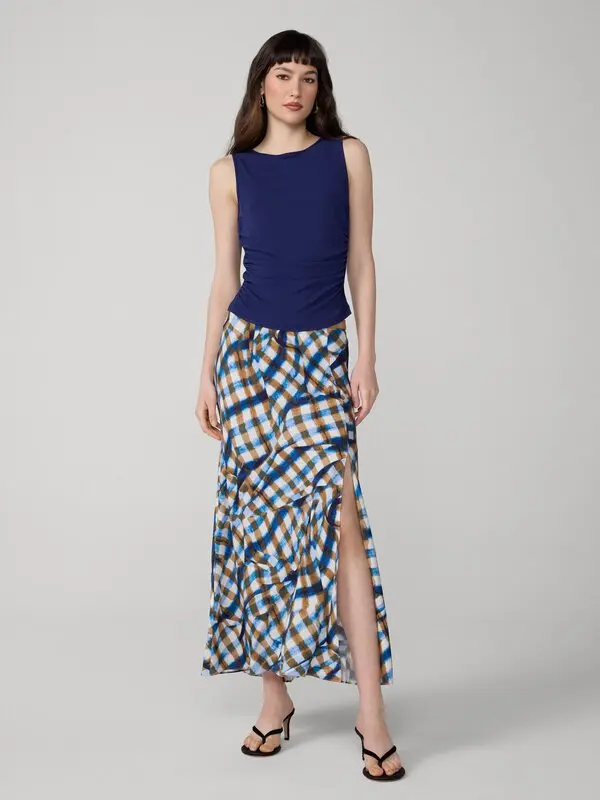 Diane Von Furstenberg Isadora Skirt - Picnic Plaid Corfu