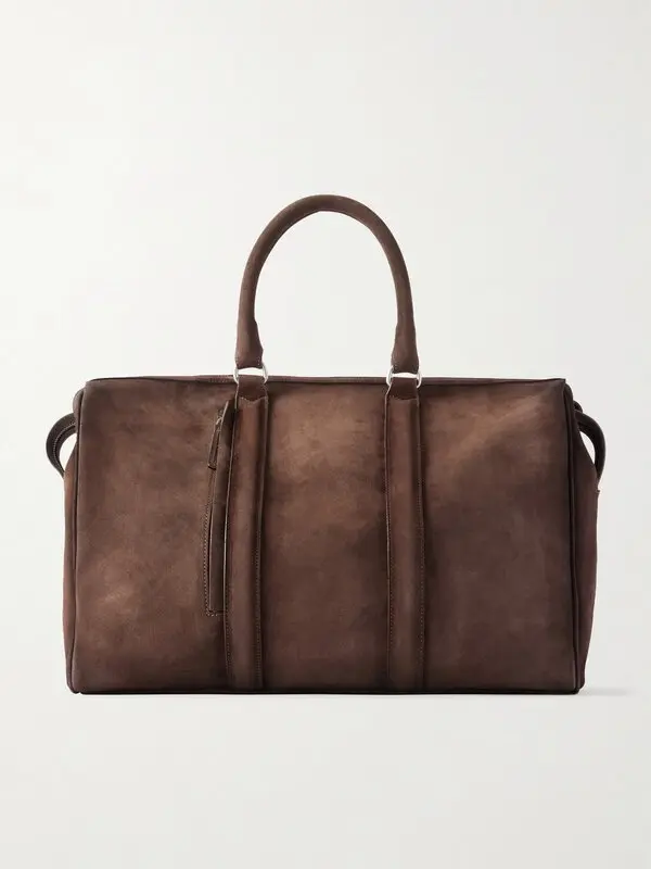 Officine Creative Quentin 009 Suede Weekend Bag - Brown