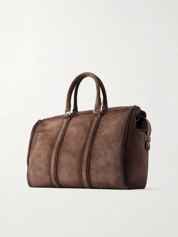 Officine Creative Quentin 009 Suede Weekend Bag - Brown