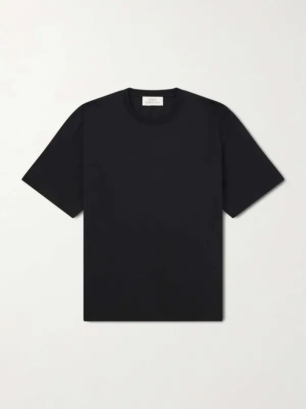 Studio Nicholson Bric Cotton-jersey T-shirt - Black