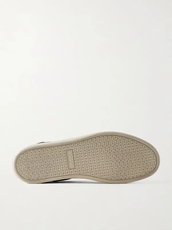 TOM FORD Warwick Perforated Suede Sneakers - Blue
