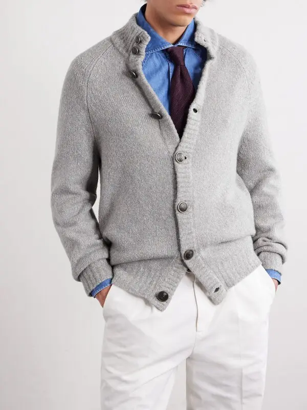 Brunello Cucinelli Virgin Wool, Silk And Cotton-blend Cardigan
