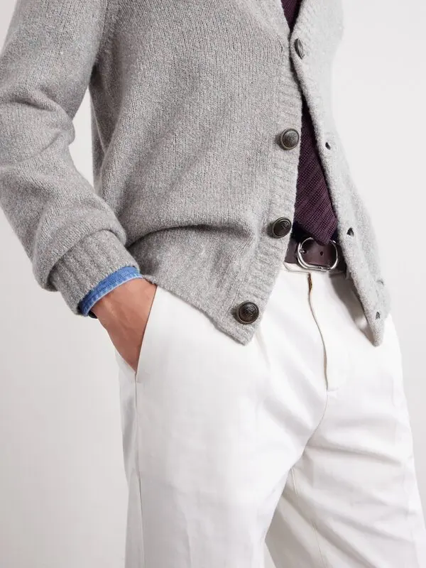 Brunello Cucinelli Virgin Wool, Silk And Cotton-blend Cardigan