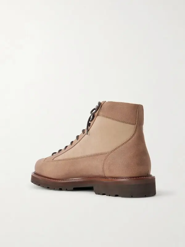 Brunello Cucinelli Lace-up Suede Hiking Boots - Brown