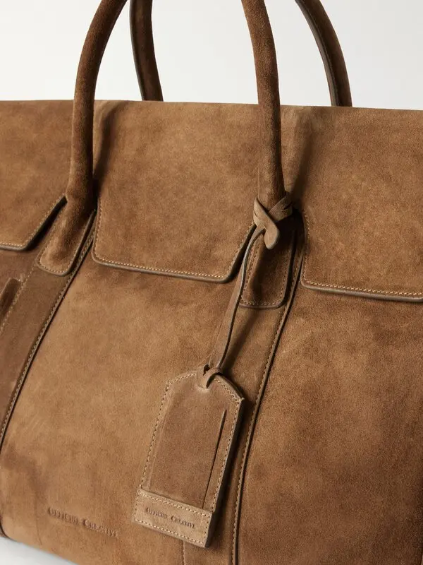 Officine Creative Suede Weekend Bag